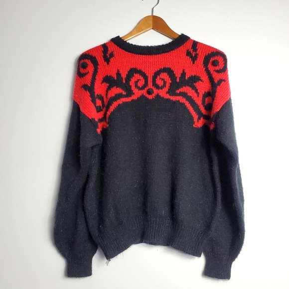 Vintage | Sweaters | Vintage Swiss Dot Crew Neck Sweater | Poshmark